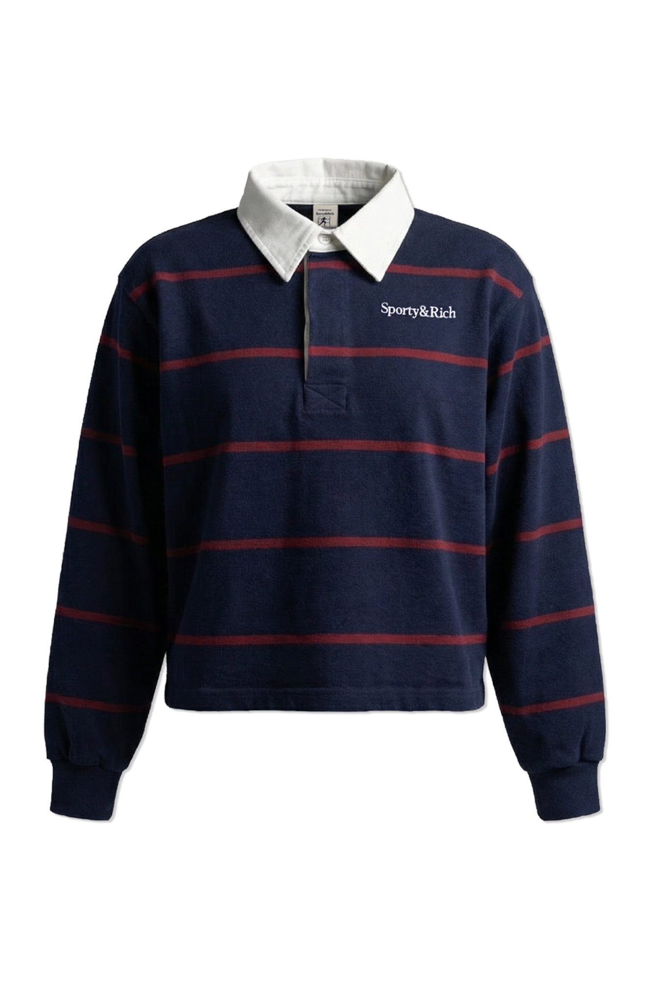 SPORTY & RICH long-sleeve polo from the ‘central park drop’ collection